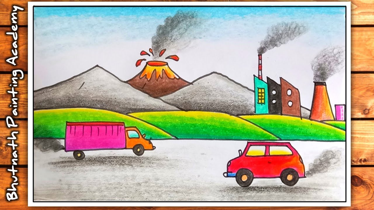 air pollution drawing competition - YouTube