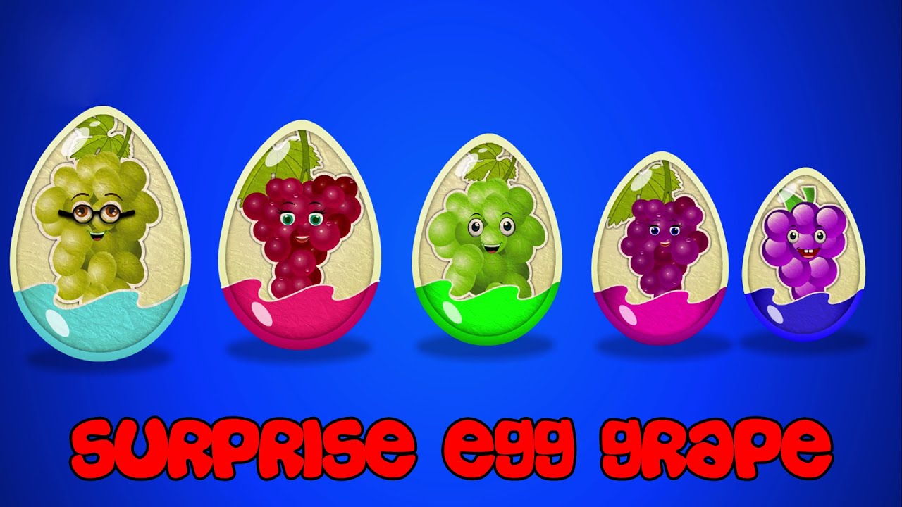 Grape Surprise Egg |Surprise Eggs Finger Family| Surprise Eggs Toys ...