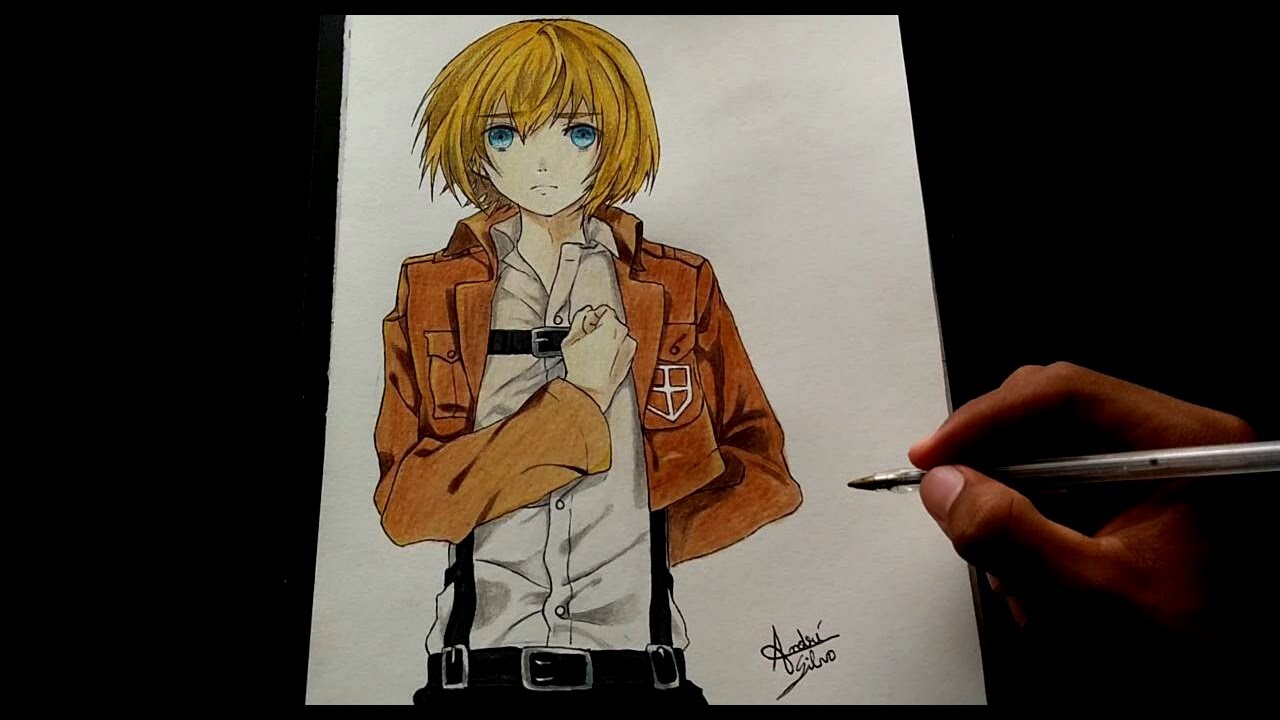 Speed drawing- Armin Arlert ( shingeki no kyojin ) Challenge D.Y.P ...