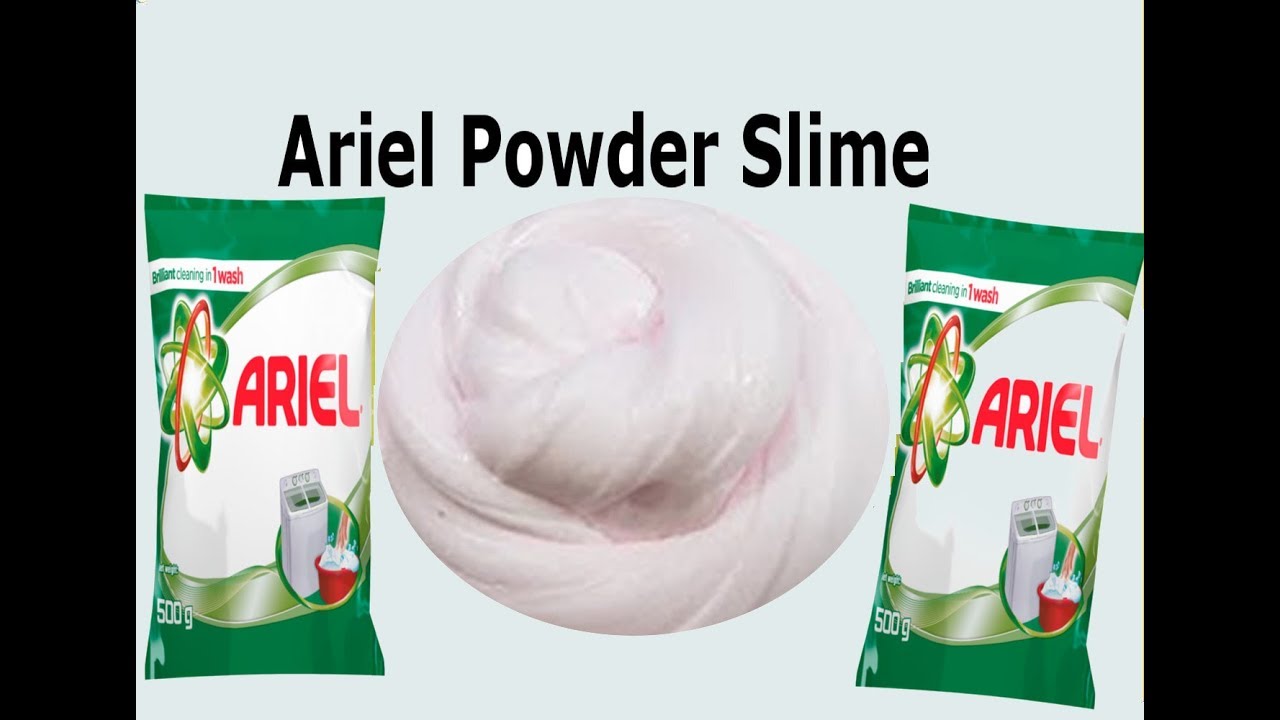 How to make slime with Ariel powder/Power gel and Glue, Diy slime Ariel ...