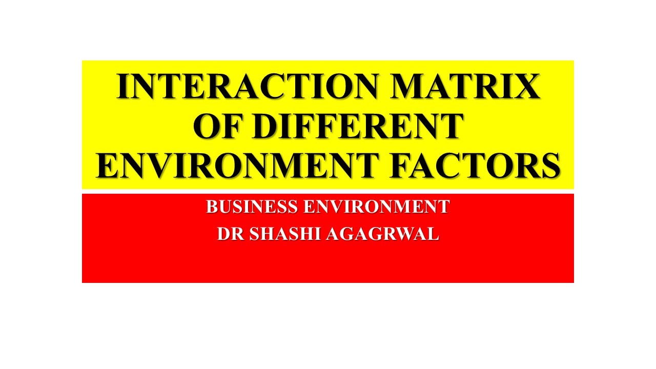 INTERACTION MATRIX OF DIFFERENT ENVIRONMENT FACTORS - YouTube