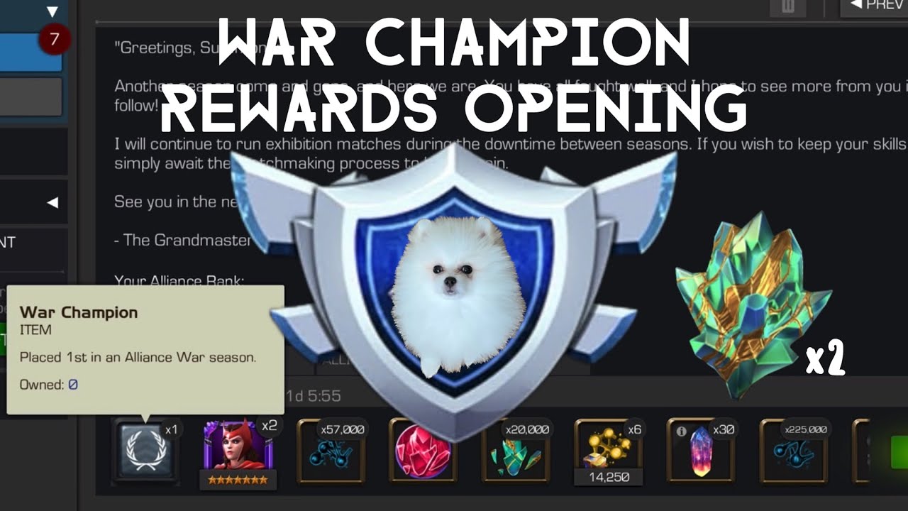Rank 1 War Champ Rewards Opening! 2x Titan & 2x 7-Star Crystals! - YouTube