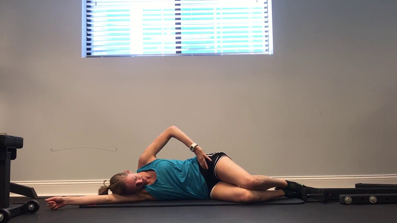 Transverse Abdominis Activation Sidelying/Deep Core Brace - YouTube