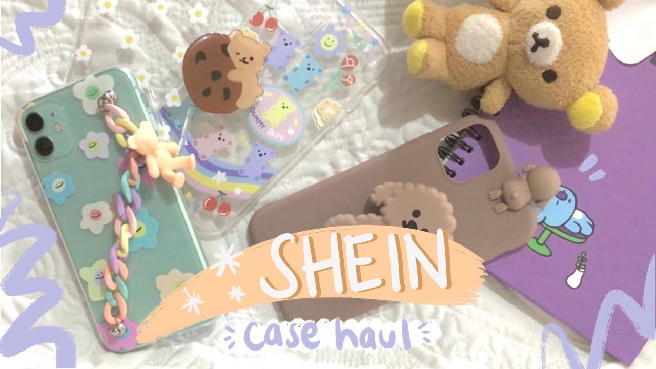 SHEIN CASES MINI HAUL / Kawaii and Korean aesthetic 💮🐻🍡🍥 - YouTube