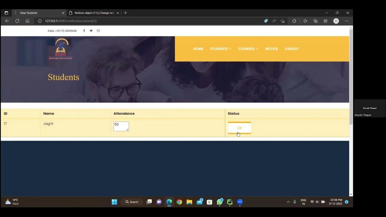 Learning/Student Management System | Django | Web Project - YouTube