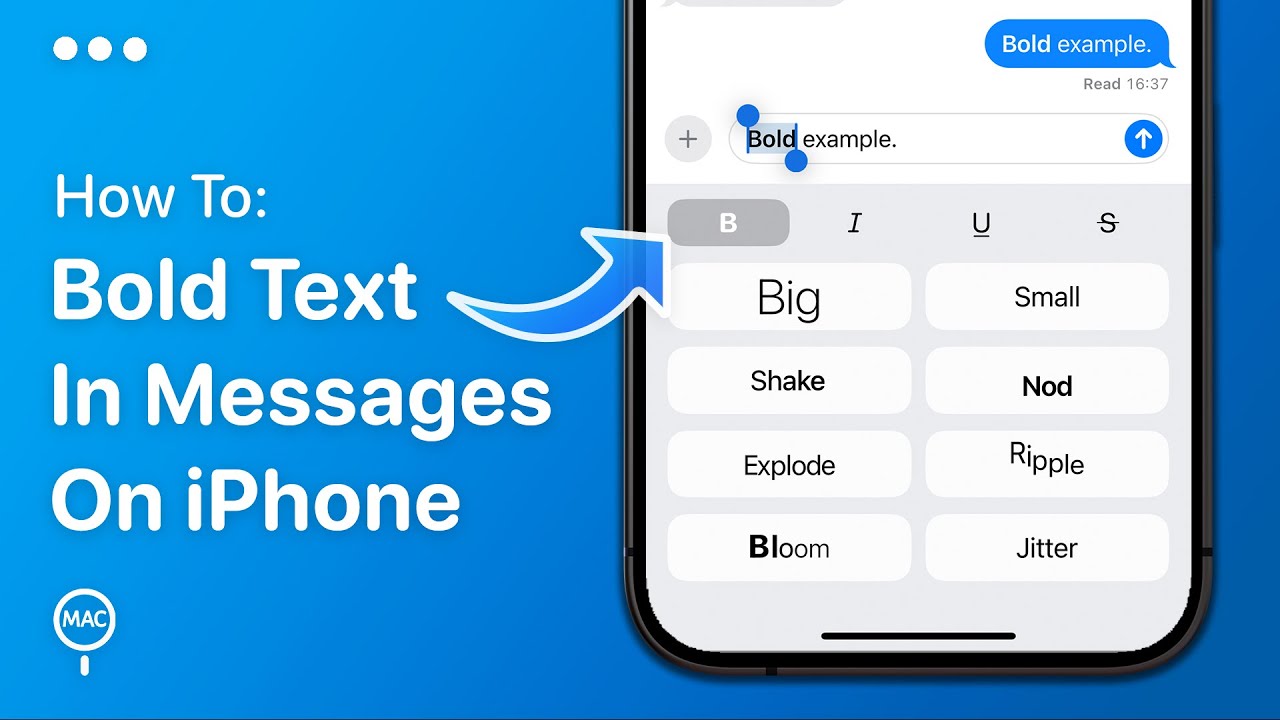 How To Bold Text In Messages On iPhone | Easy Guide - YouTube