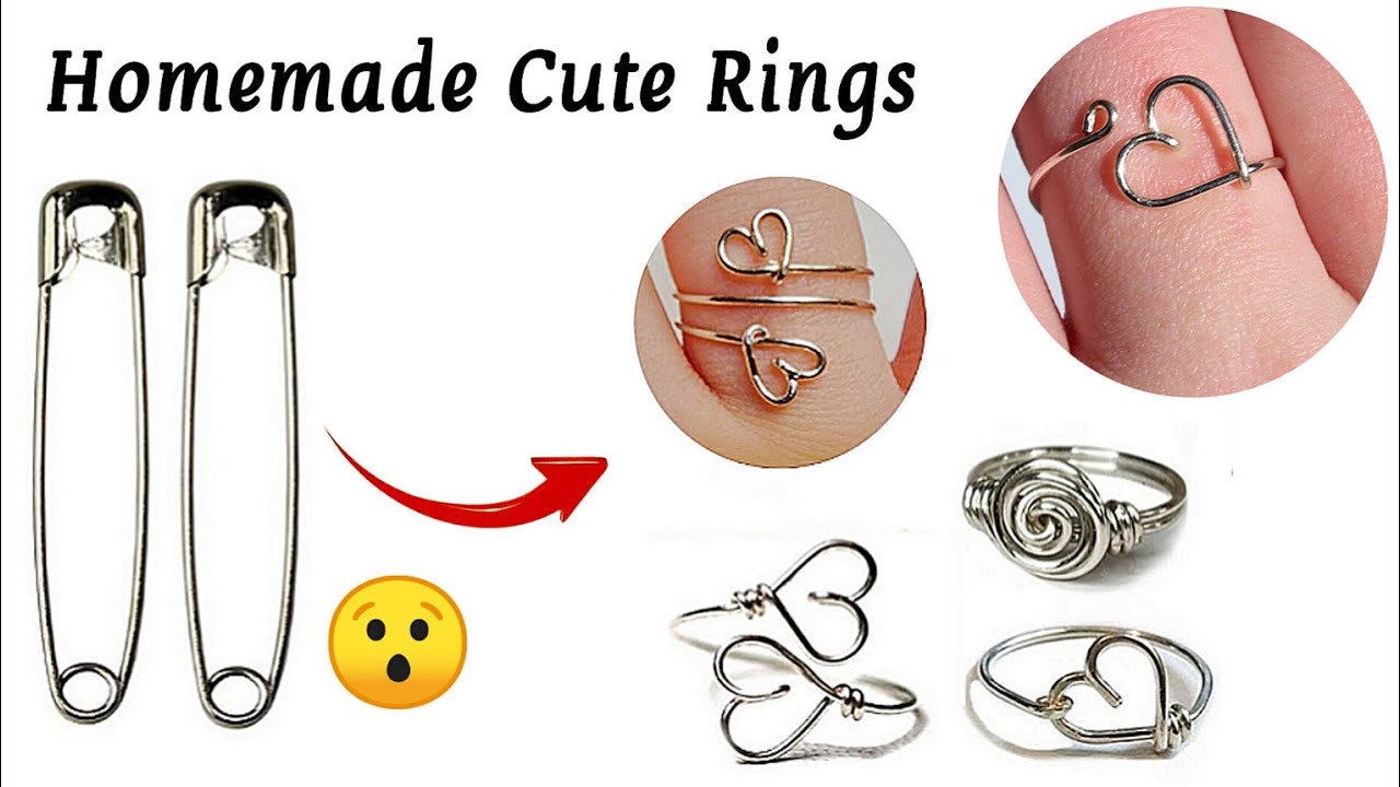 DIY Homemade cute love rings😍/how to make rings at home/homemade ring ...