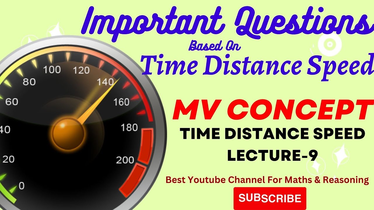 Time Distance Speed [Lecture-9] | Important Questions On TDS | BATCH 2. ...