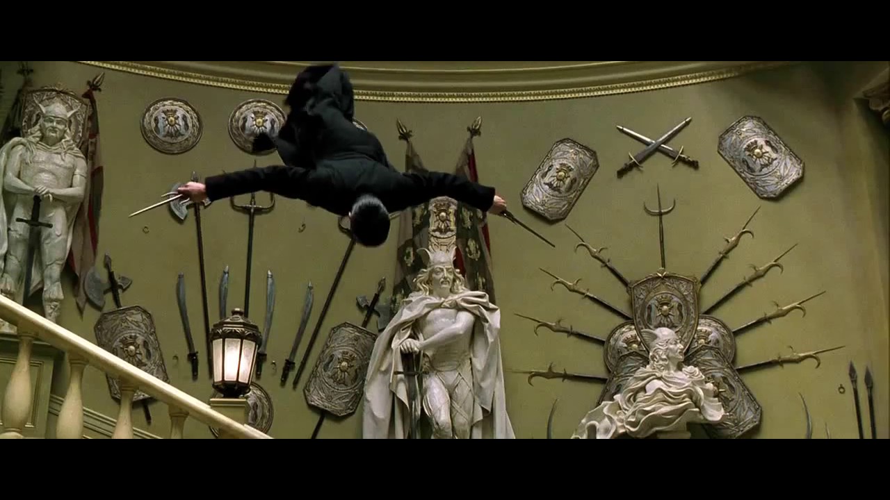 The Matrix Reloaded Chateau Fight scene - YouTube