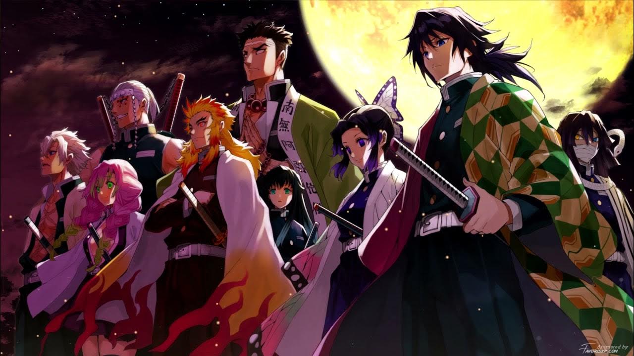 fond écran animés demon slayer pilier - YouTube