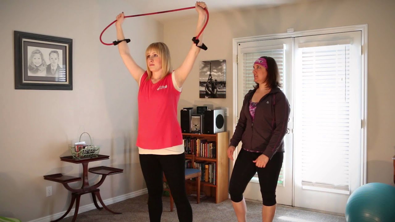 Overhead Band Pull Apart - YouTube