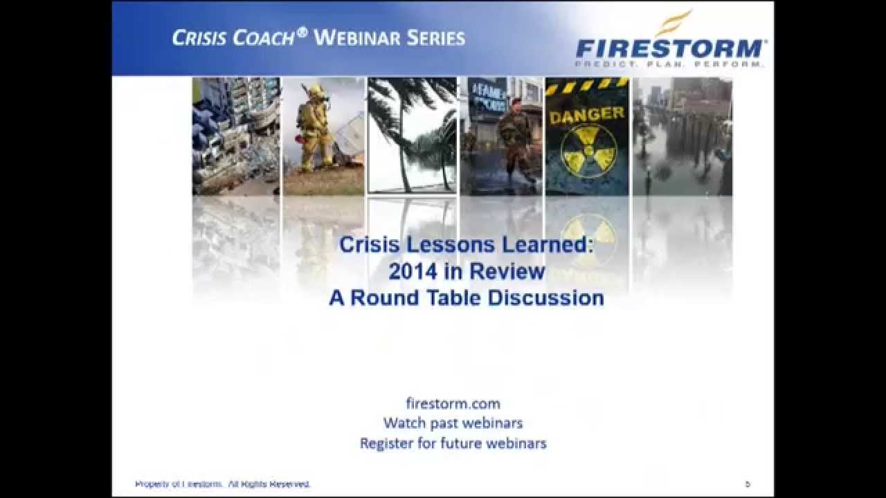 Crisis Lessons Learned 2014 in Review - YouTube