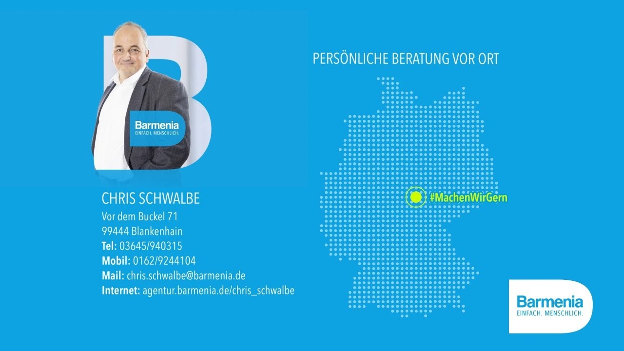 barmenia Versicherungen - Chris Schwalbe - Blankenhain - YouTube