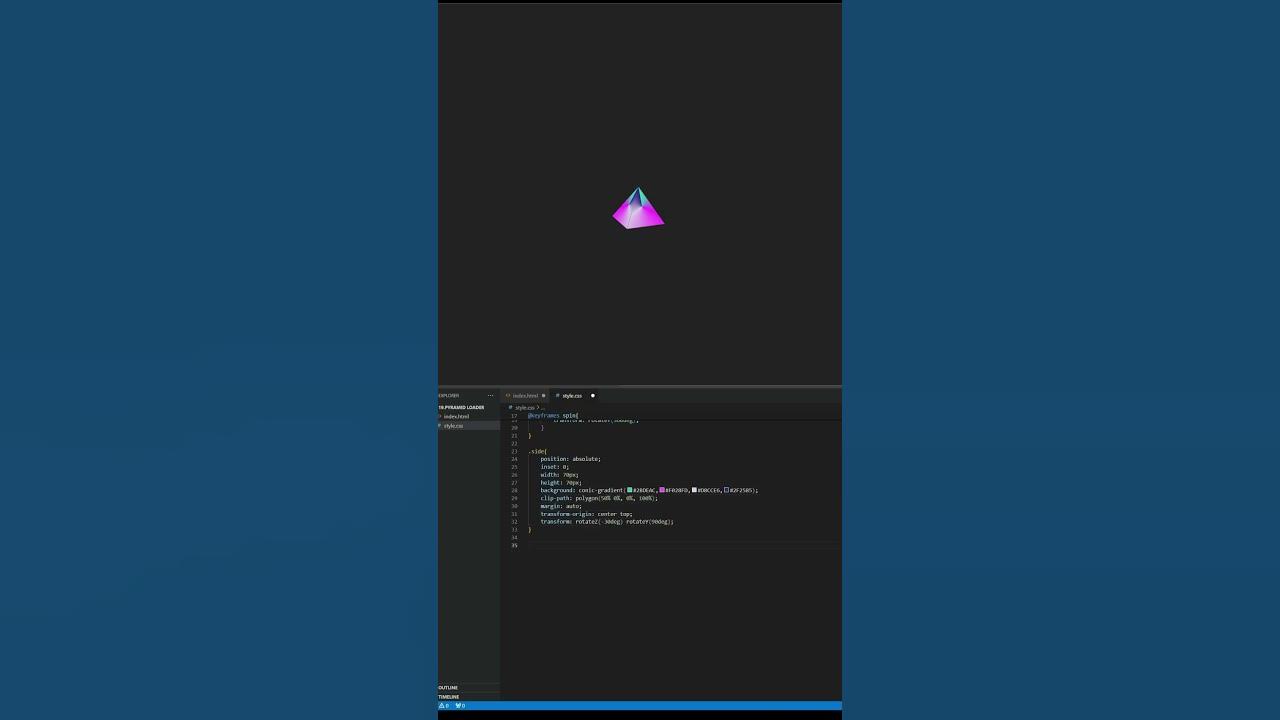 Pyramid Using Html And Css💻📝 Html Css Animation Pyramid Youtube