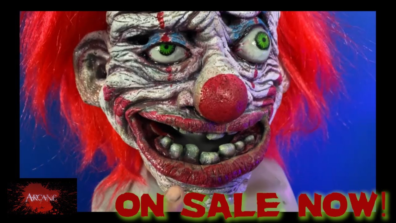 Halloween Mask - "Uncle Stinky" (Clown Variant) Latex half mask w/ wig ...