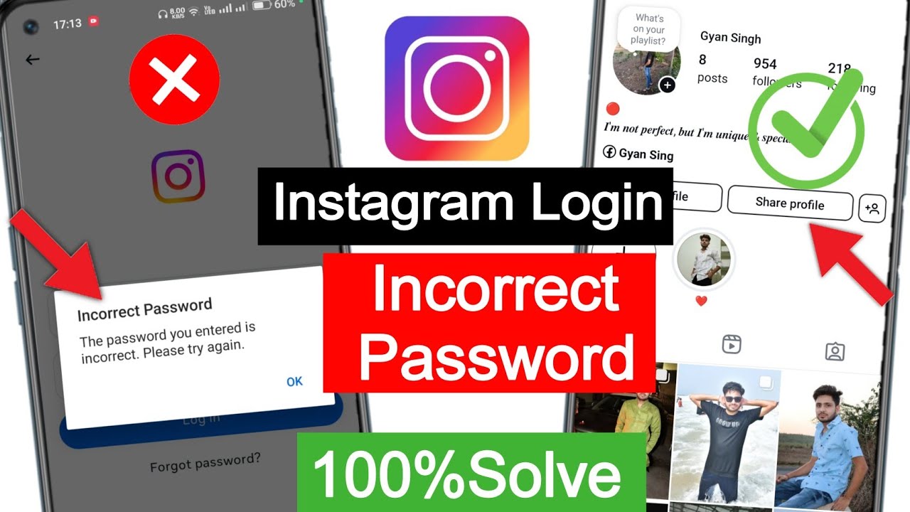 instagram password incorrect problem || how to fix incorrect password ...