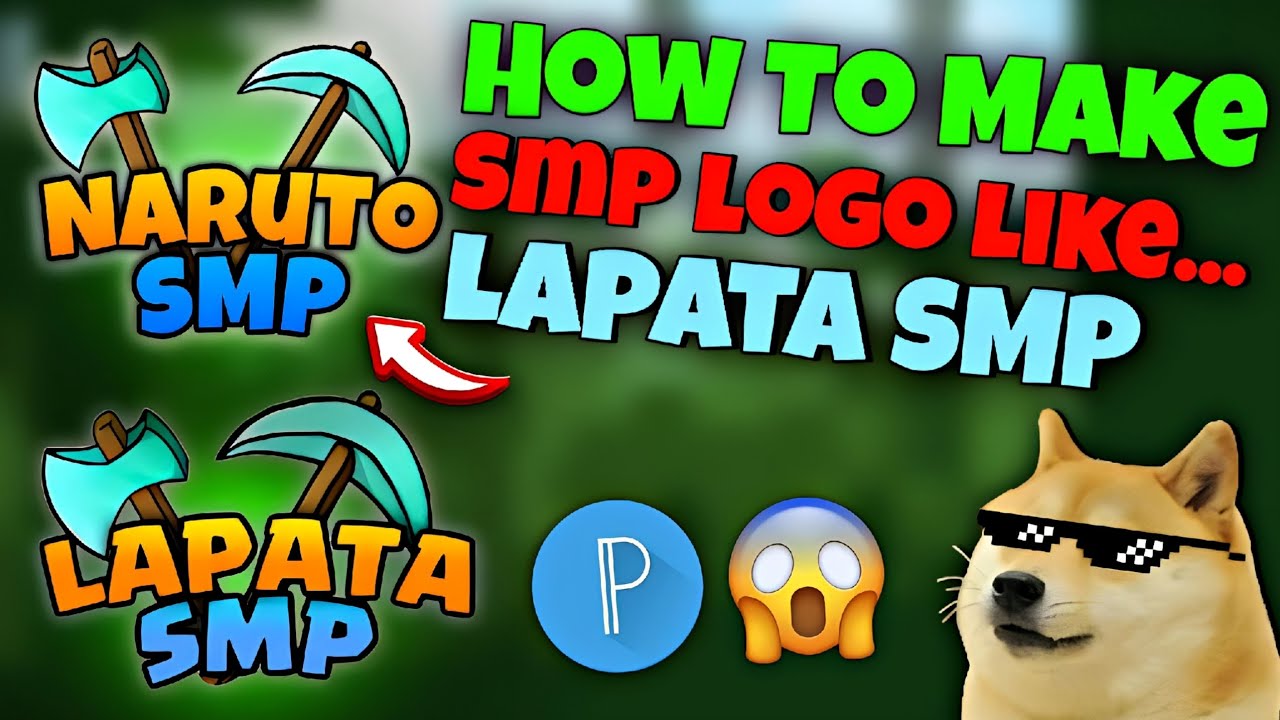 How To Make SMP Logo Like Lapata SMP...Tutorial in Pixellab // Logo ...