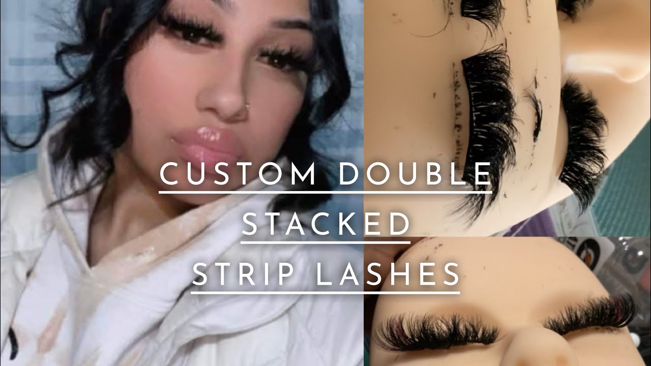 MAKING CUSTOM STRIP LASHES - YouTube