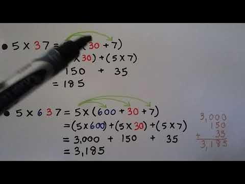 4th Grade Math 2.6, Multiply Using Expanded Form - YouTube