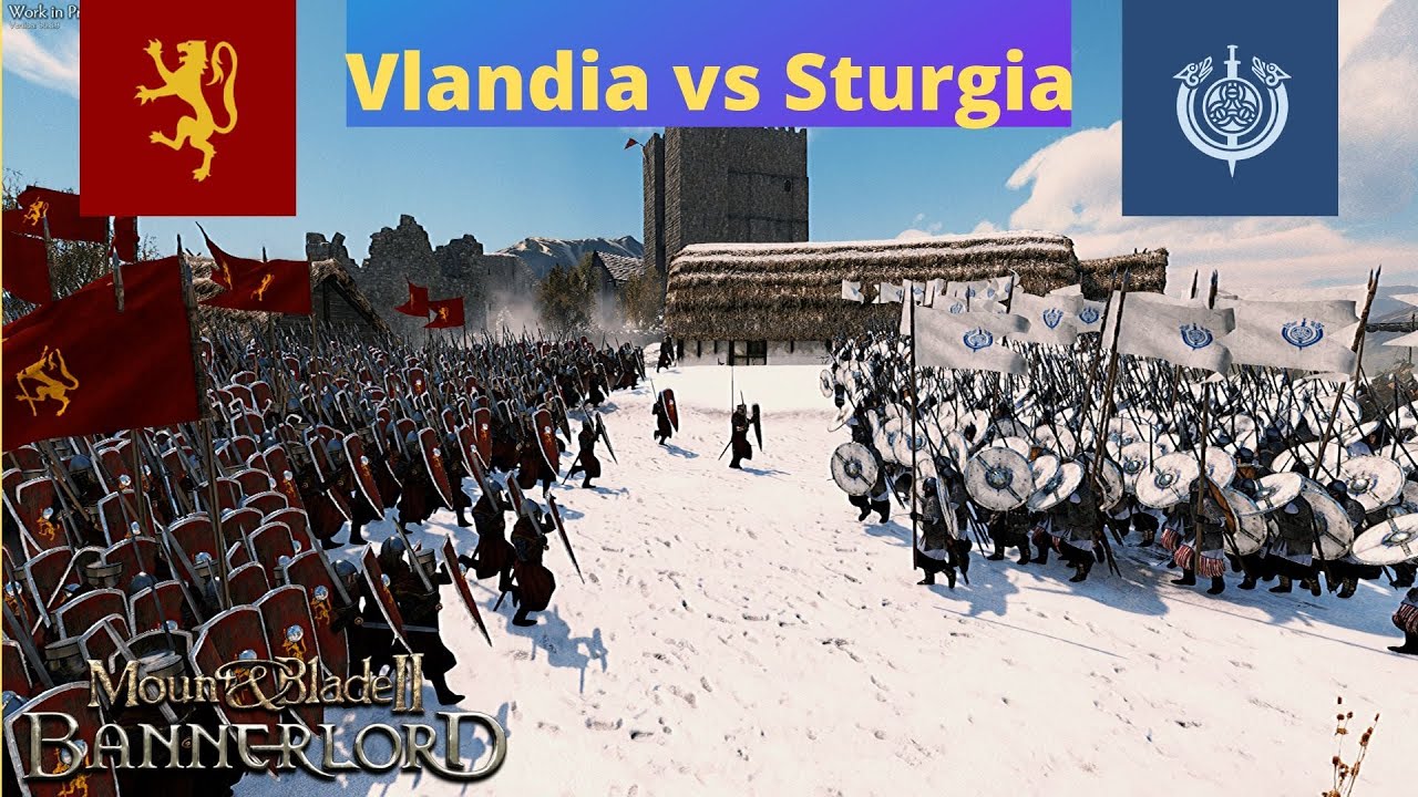 Mount and Blade II Bannerlord: Vlandia vs Sturgia *Snow Battle* - YouTube