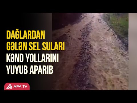 Astarada yağış suları, ucqar dağ kənd yollarına zərər verib - APA TV