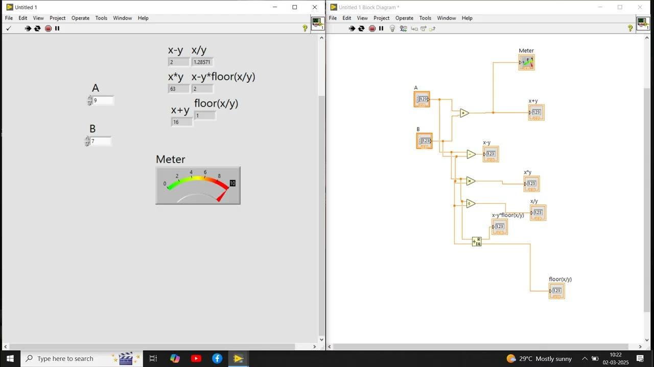 1. Labview_arthmetic operation - YouTube