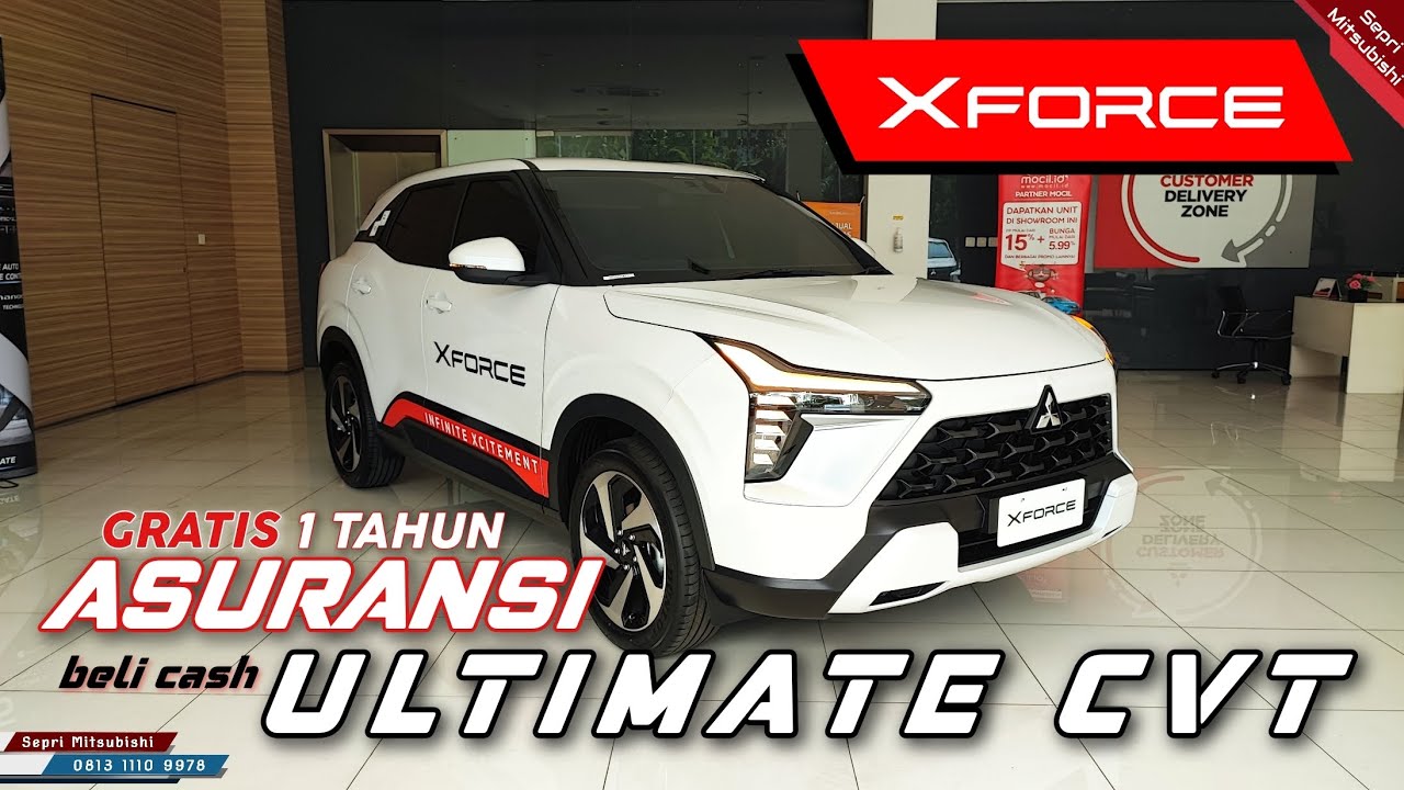 Review‼️Mitsubishi XFORCE Ultimate CVT Putih, Beli Cash Gratis Asuransi ...