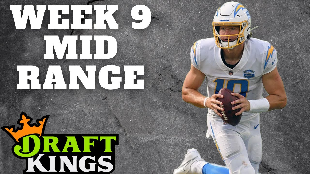 Draftkings NFL DFS Picks | Mid Range | Week 9 - YouTube