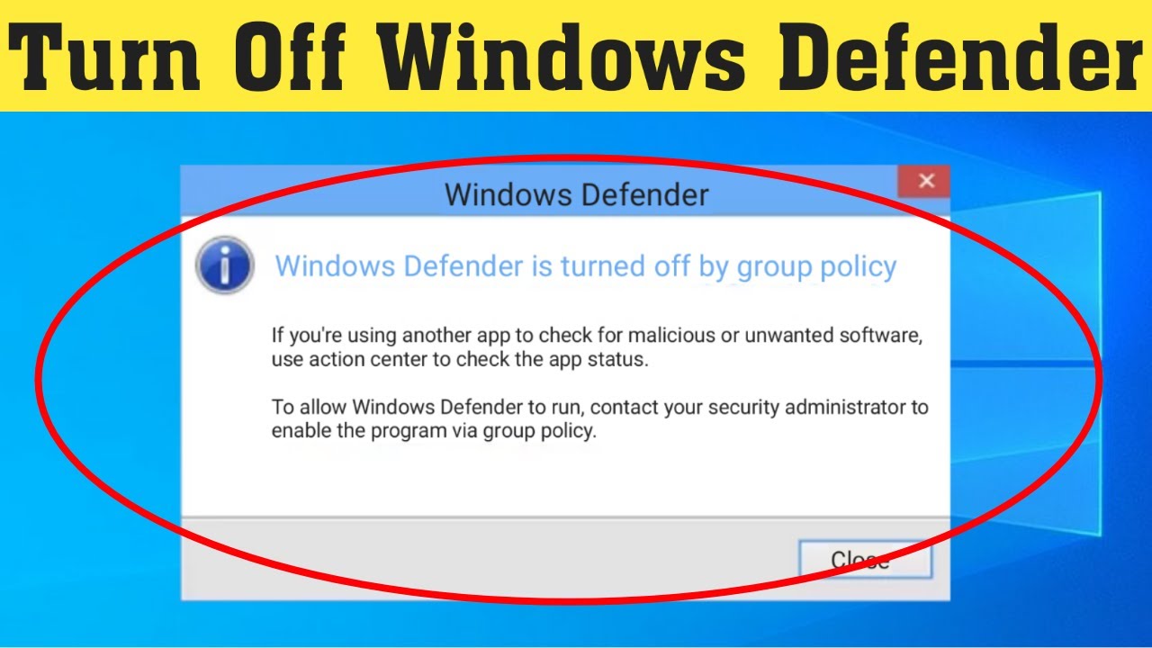 How to Disable or Enable Windows Defender on Windows 10 (2020) - YouTube