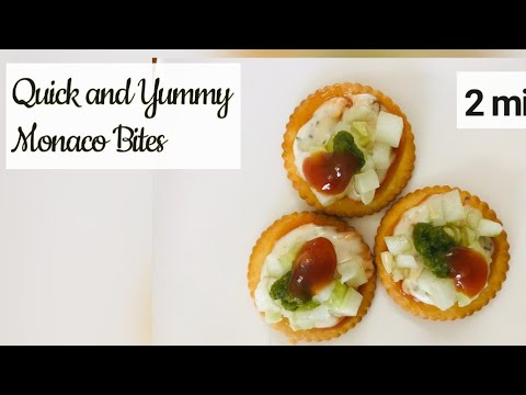 Monaco Bites । Quick and Yummy Monaco bites । 2 minutes Recipe। बच्चों ...