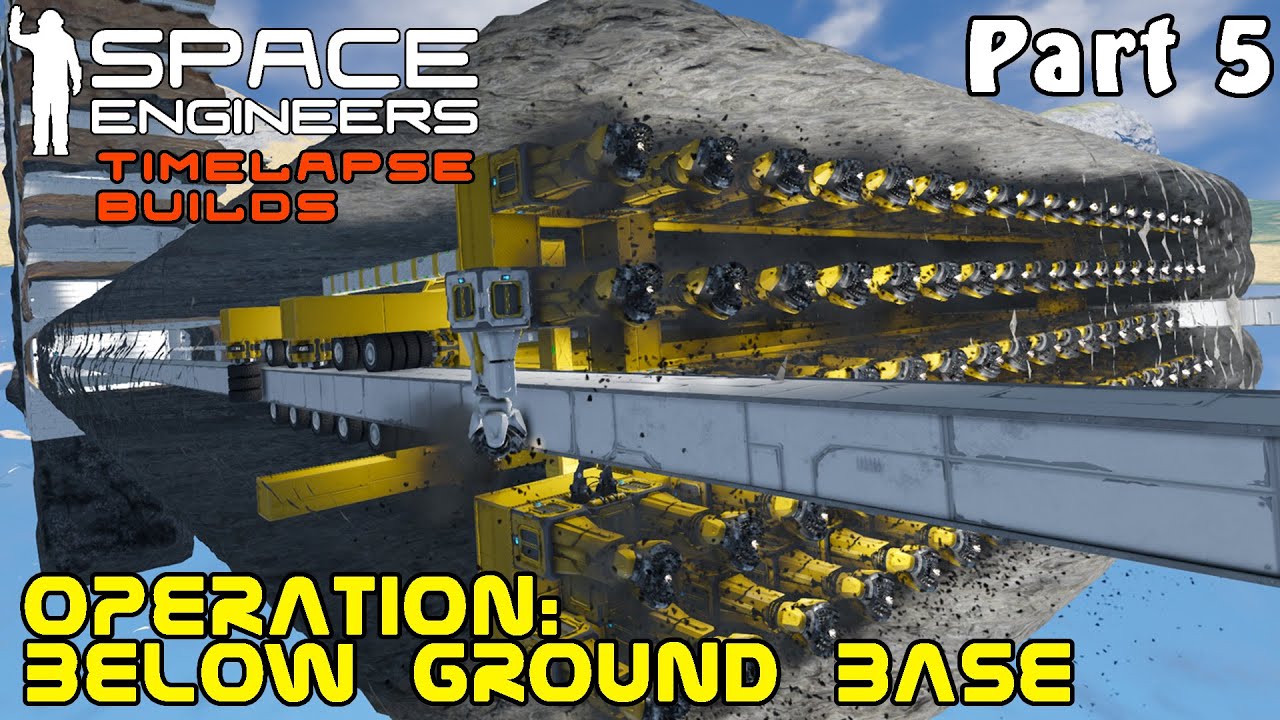 Space Engineers Timelapse Build - Operation Below Ground Base: Rotor ...