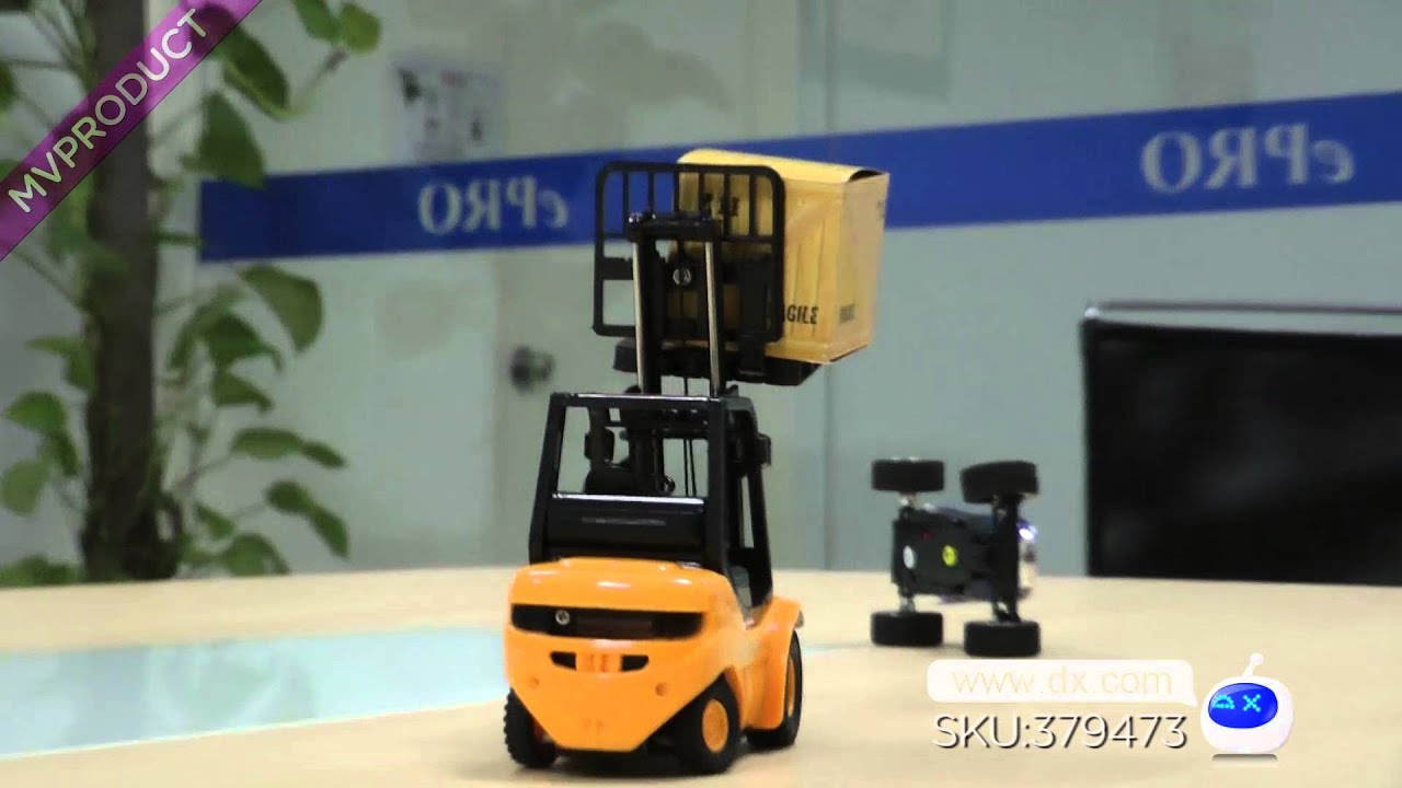 Dx: Mini Desktop 6-CH Radio Remote Control Engineering Forklift Toy ...