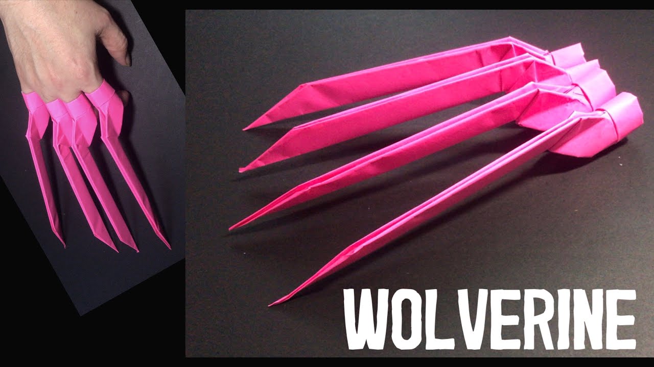 How To Make Wolverine Claws Out Of Paper Origami Claws | Easy Tutorial ...