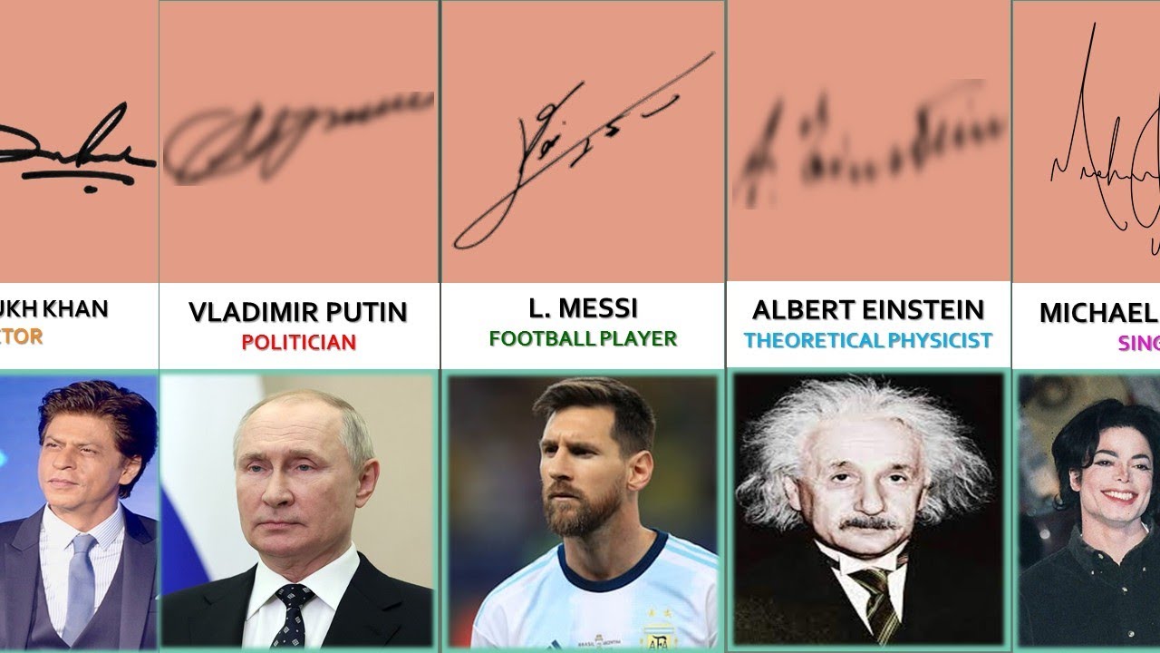 Unique Signatures of Famous Personalities | How Dude - YouTube
