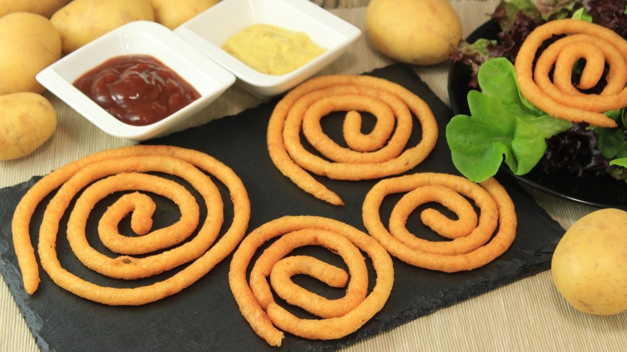 Potato Spirals I Leckerer Kartoffel-Snack - YouTube