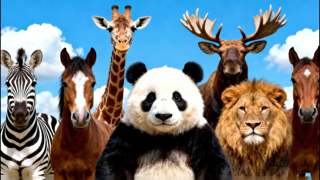 Top Animal Encounters: Panda, Horse, Moose, Giraffe, Elk Compilation ...