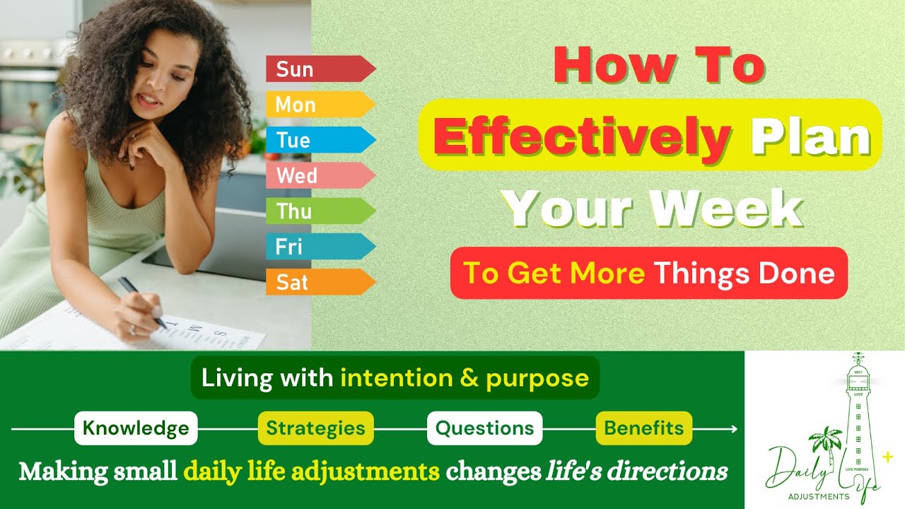 How To Effectively Plan Your Week - (To Get More Things Done) - YouTube
