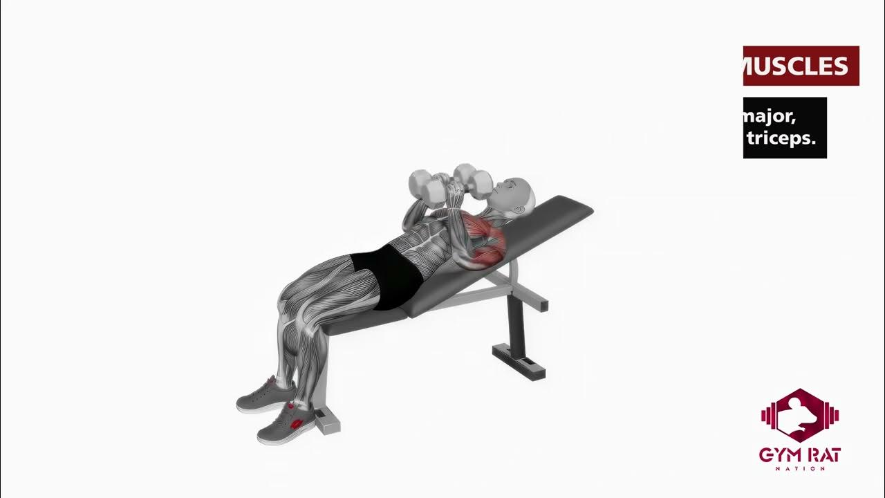 Incline Close Grip Bench Press With Dumbbells Youtube