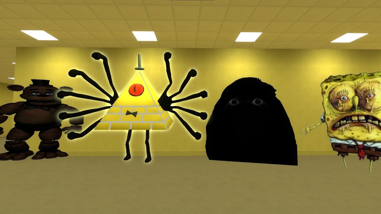 ALL THE SCARY CHARACTERS IN BACKROOMS! [GMOD] - YouTube