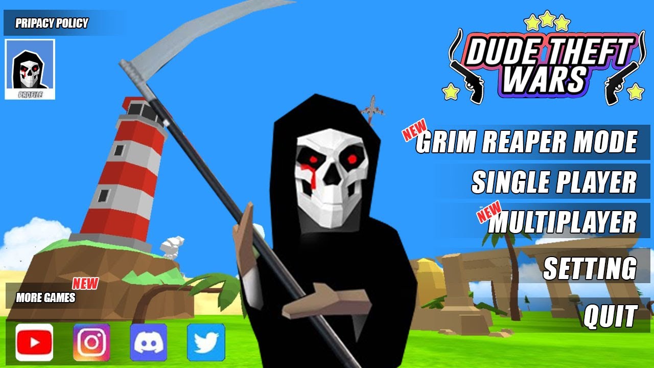 KISAH GRIM REAPER DI KOTA DUDE ANIMASI DUDE THEFT WARS - YouTube