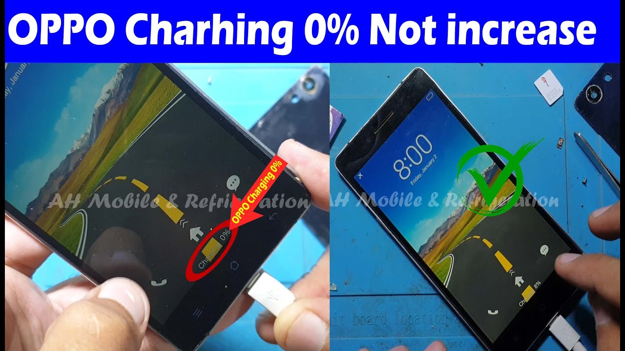 OPPO Mobile charging 0% Problem Solution | OPPO Charging Not increasing ...