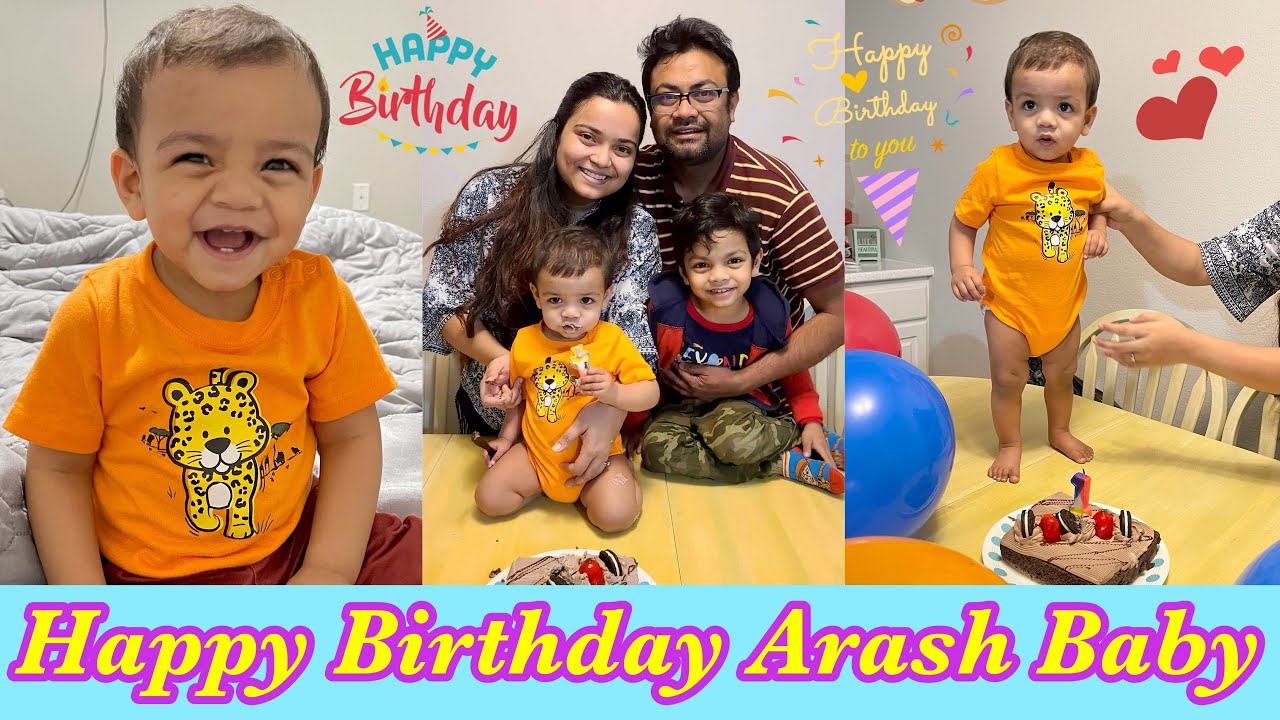Arash Baby’s 1st Birthday🥳 ||রাত ১২ টায় ছোট্ট করে Arash এর Birthday ...