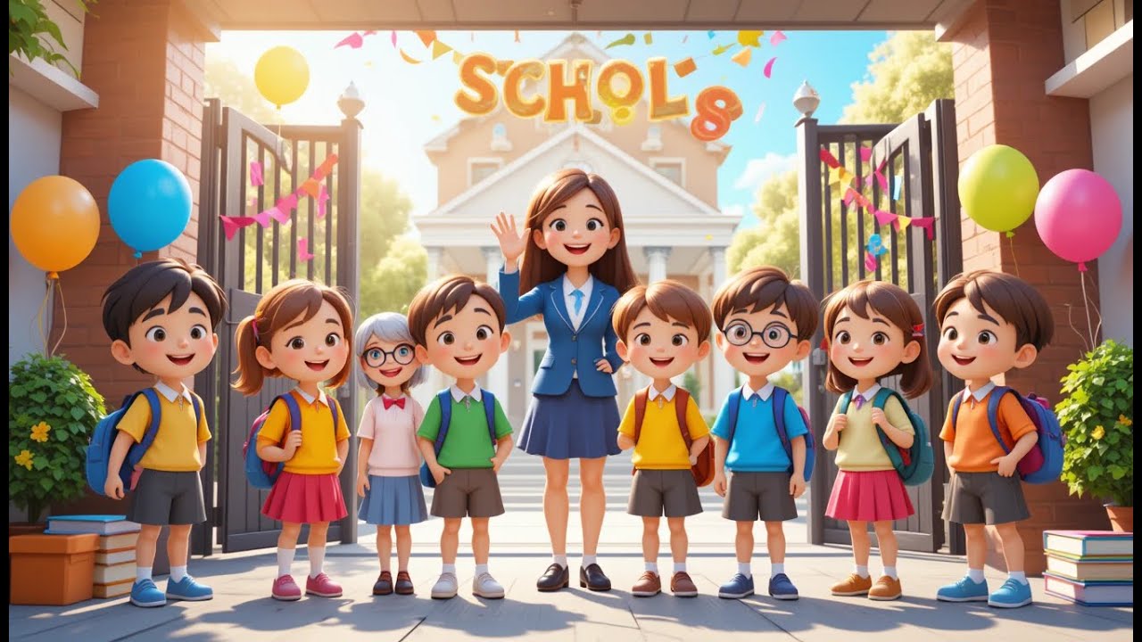 શાળાનો પહેલો દિવસ Gujarati School Jingle for Kids Back to School Song ...