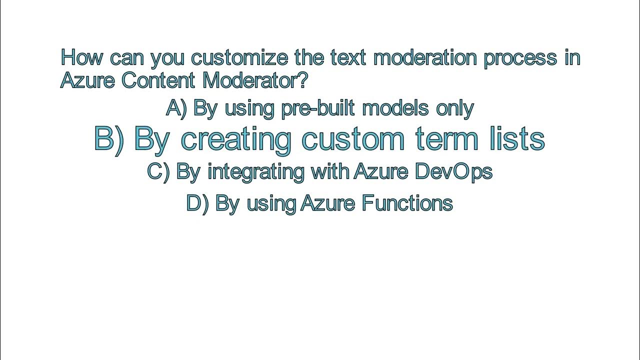 AI 102 Q&A 2 02 Implementing a text moderation solution with Microsoft Azure AI Content Safety ...