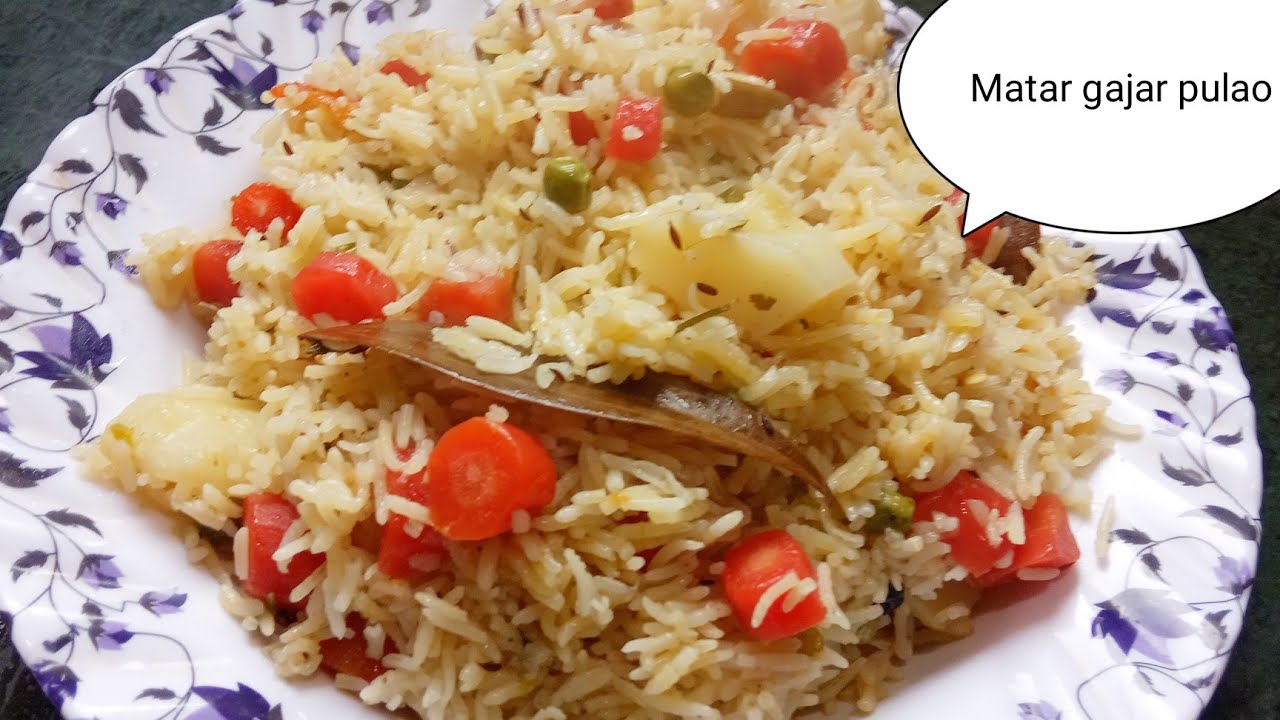 Matar gajar pulao#matarpulao#matargajarpulao#cookingwithnimu - YouTube