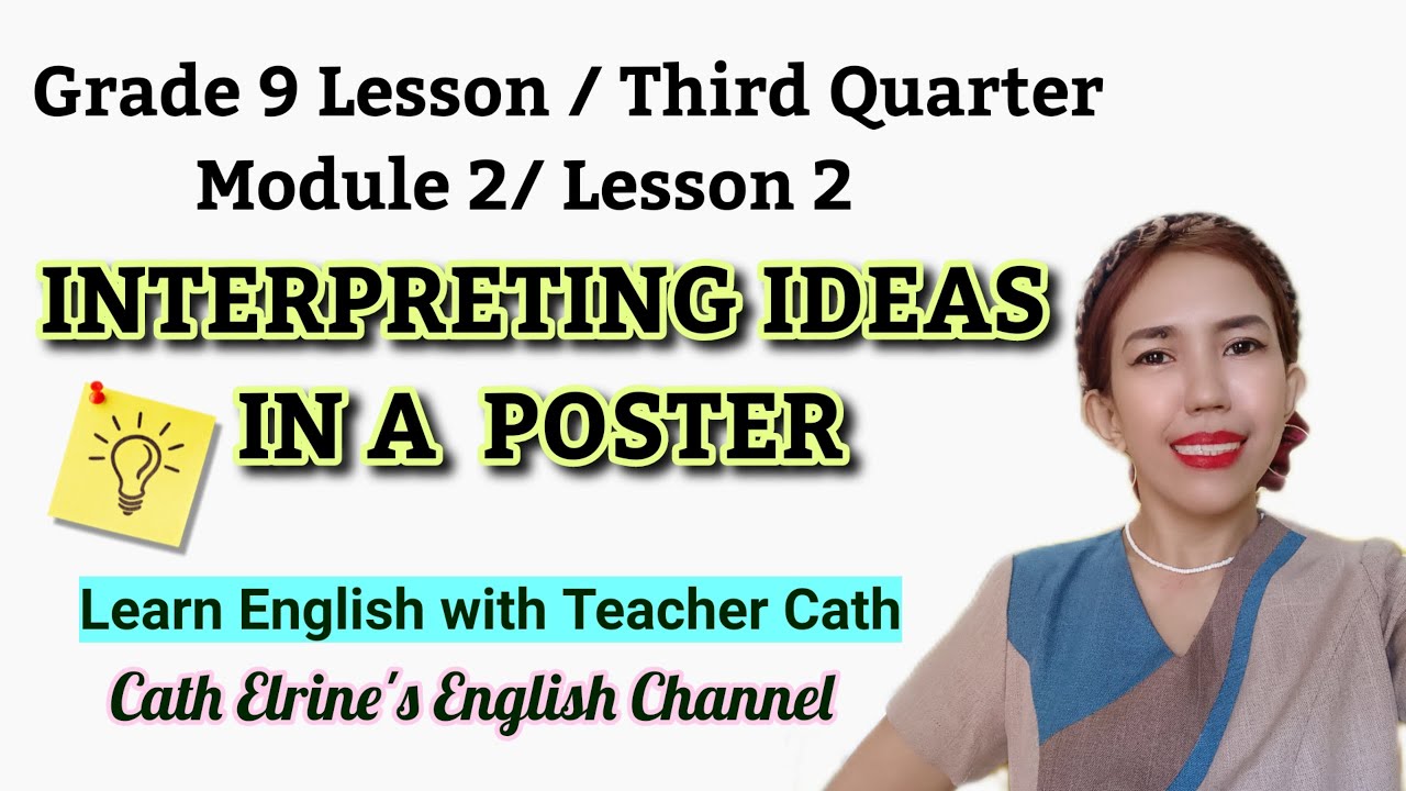 English 9 Lesson: INTERPRETING IDEAS IN A POSTER - YouTube