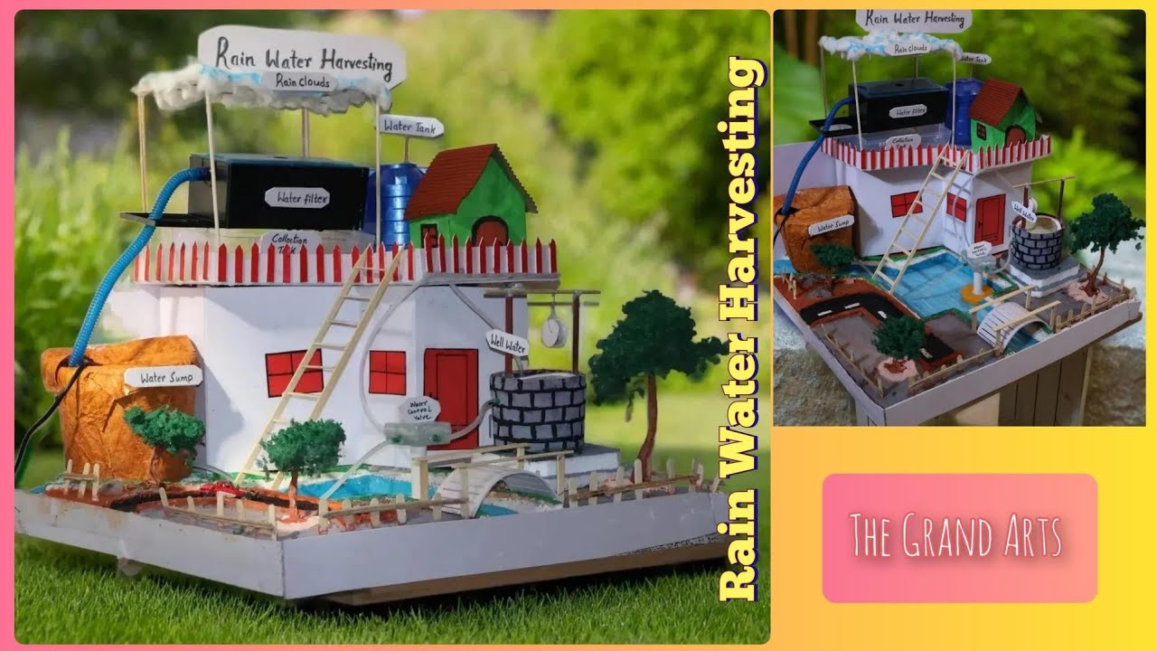 Rain Water Harvesting School Project | The Grand Arts - YouTube