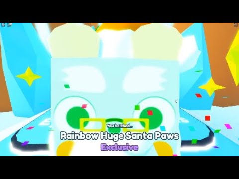 OMG! 😲 GOT 1ST REAL HATCHED *RAINBOW HUGE SANTA PAWS* SECRET In Pet ...