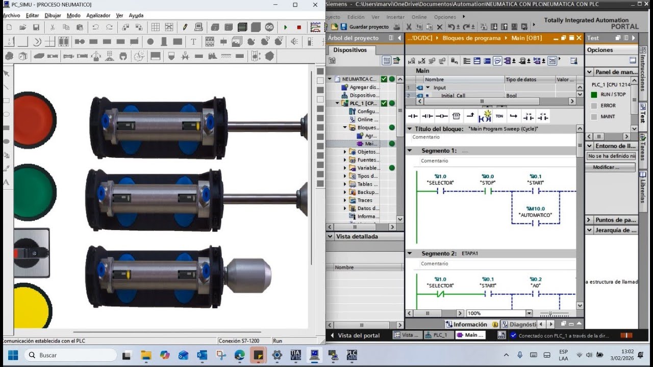 SIMULACIÓN DE PLC S7-1200, DESDE TIA PORTAL, PLC SIM EN PC SIMU - YouTube