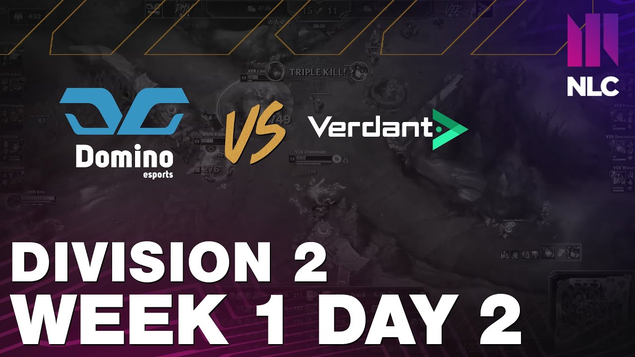 NLC 2022 | Spring Split - Div 2 | Day 2 | Domino Esports vs Verdant - YouTube